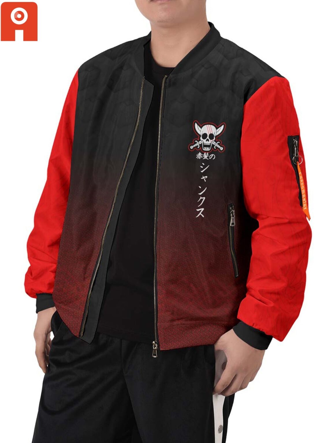 OP Grim Red hair Bomber Jacket - Unique Anime Apparel for Fans