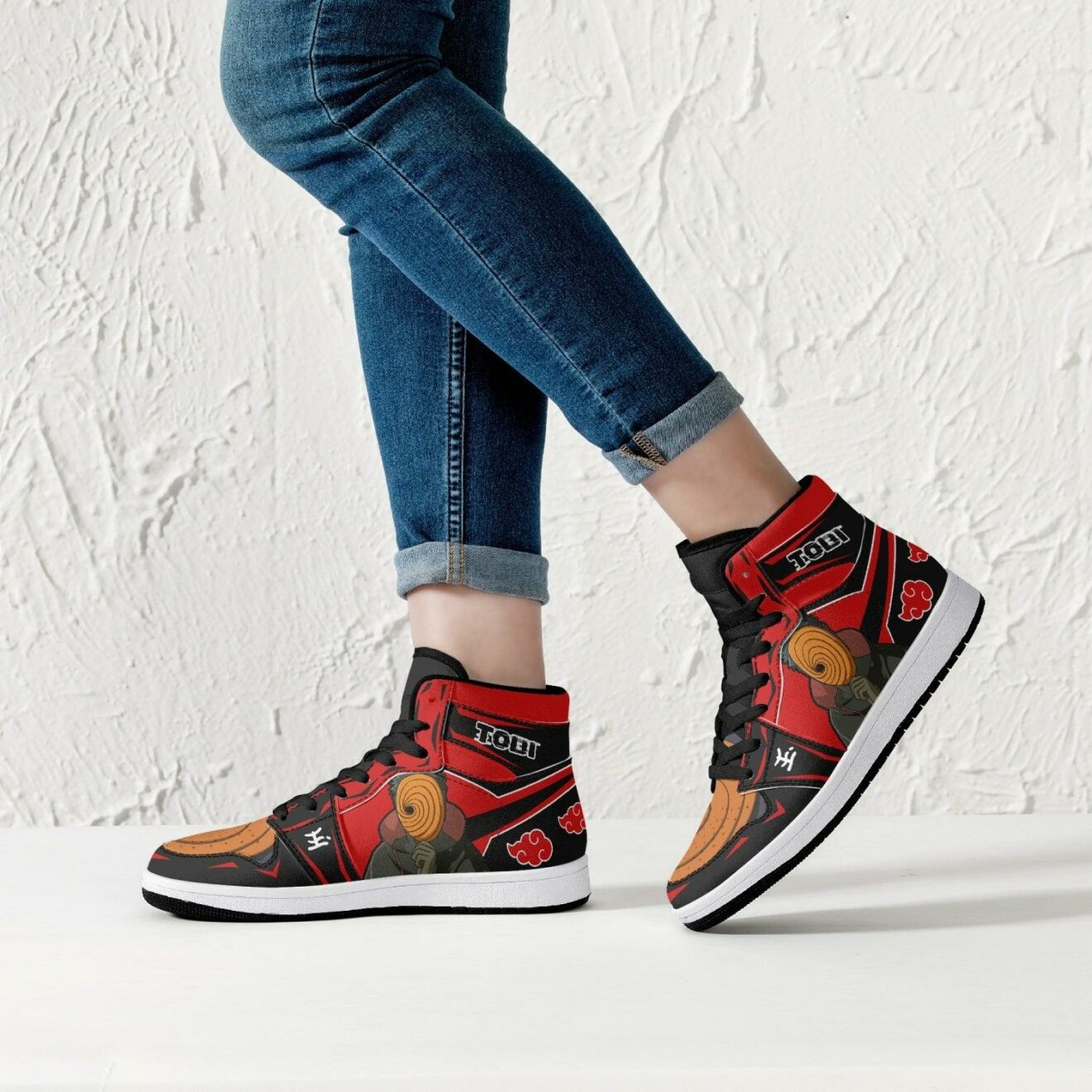 Obito Tobi Clan Red Cloud Ninja J-Force Shoes - Unique Anime Apparel ...