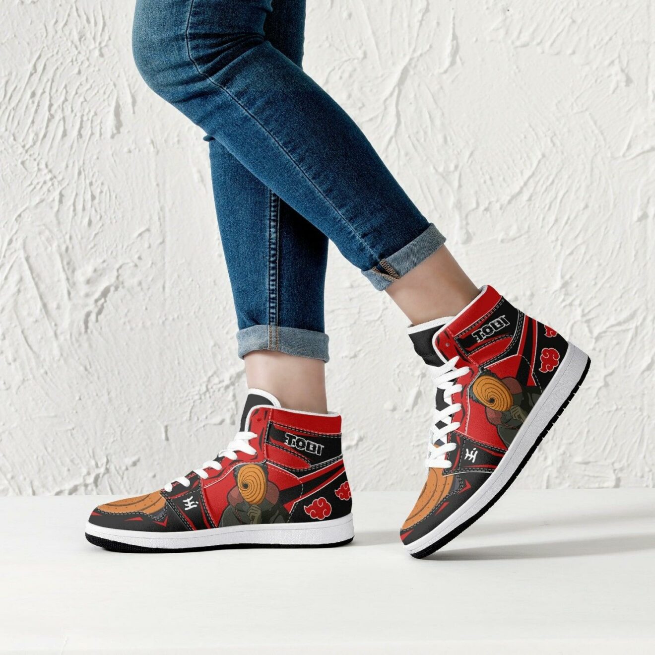 Obito Tobi Clan Red Cloud Ninja J-Force Shoes - Unique Anime Apparel ...