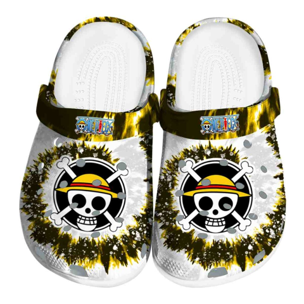 One Piece Radiant Burst Effect Crocs - Unique Anime Apparel for Fans