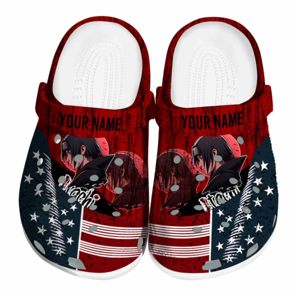 Personalized Itachi Star-Spangled Side Pattern Crocs - Unique Anime ...