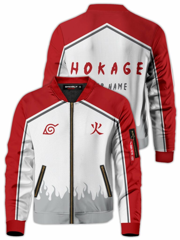 Personalized Konoha Hokage Bomber Jacket - Unique Anime Apparel for Fans