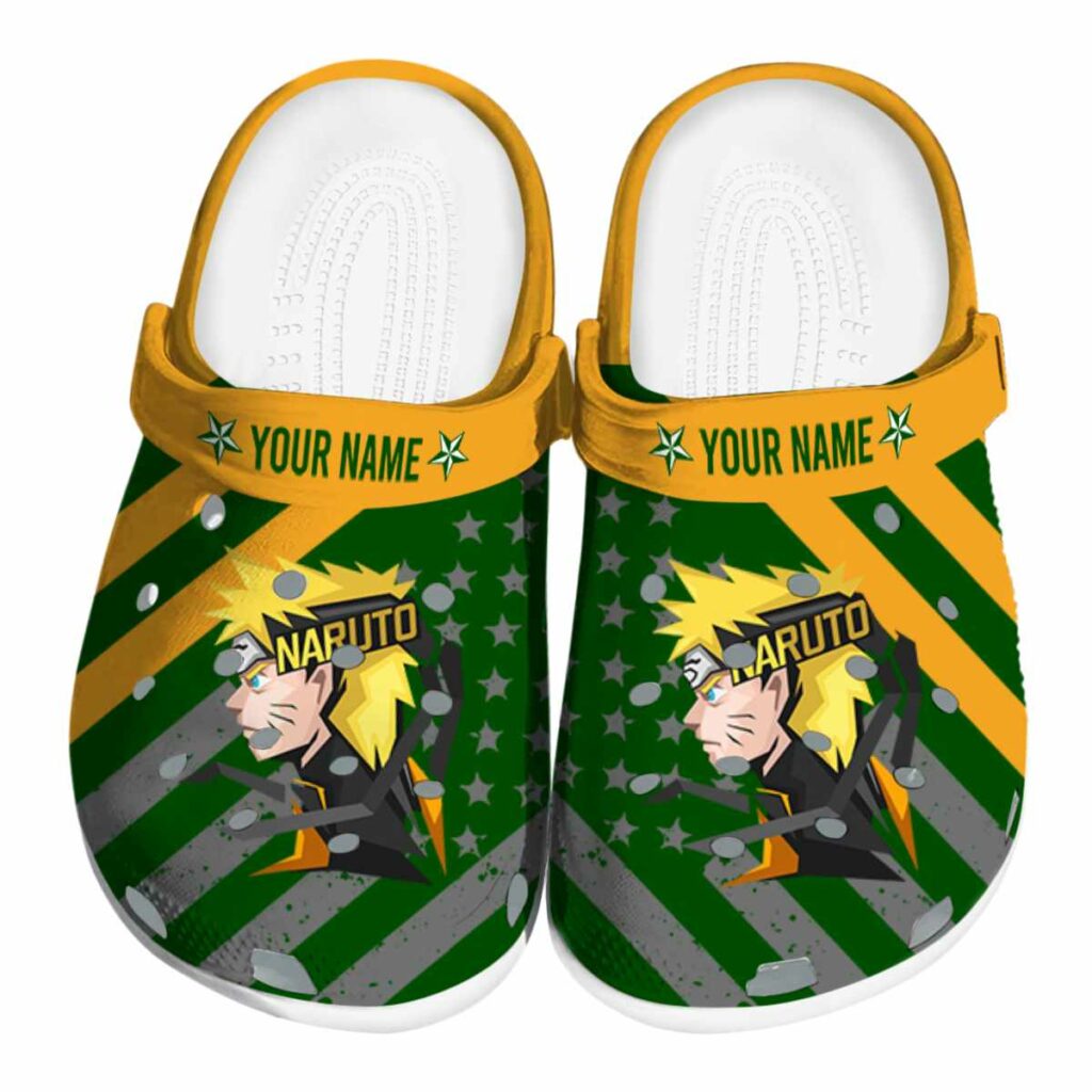 Personalized Naruto Star-Spangled Graphic Crocs - Unique Anime Apparel ...