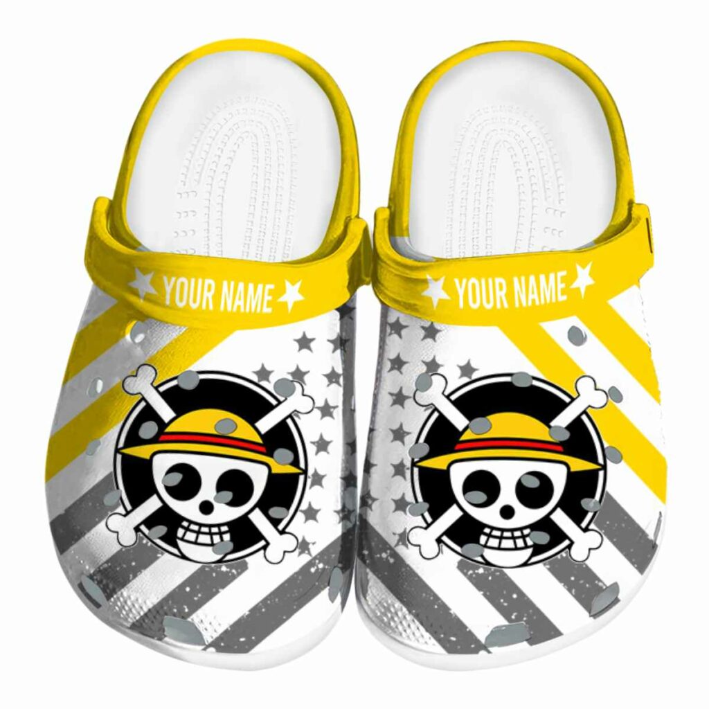 Personalized One Piece Star-Spangled Graphic Crocs - Unique Anime ...