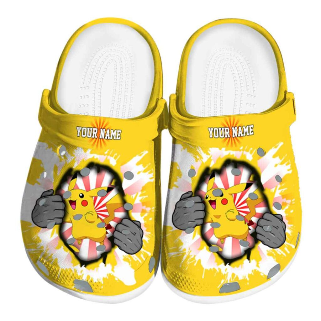 Personalized Pokemon Gripping Hand Crocs - Unique Anime Apparel for Fans