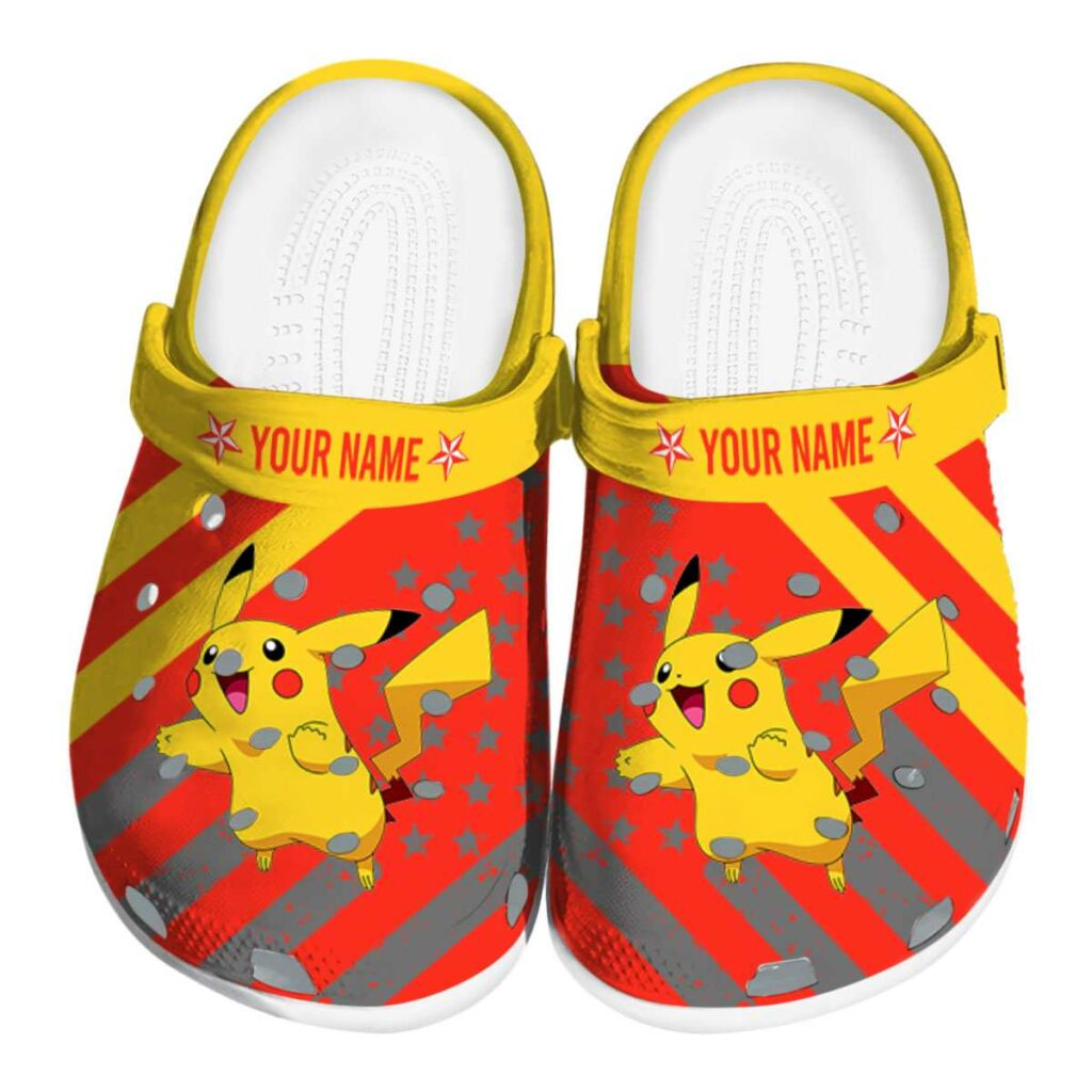 Personalized Pokemon Star-Spangled Graphic Crocs - Unique Anime Apparel ...