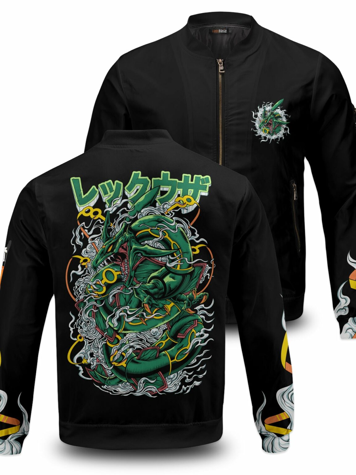 Poke Mega Dragon Bomber Jacket - Unique Anime Apparel for Fans