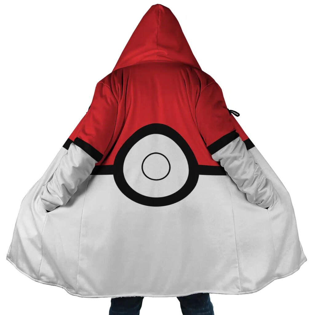 Pokeball Pokemon Hooded Cloak Coats - Unique Anime Apparel for Fans