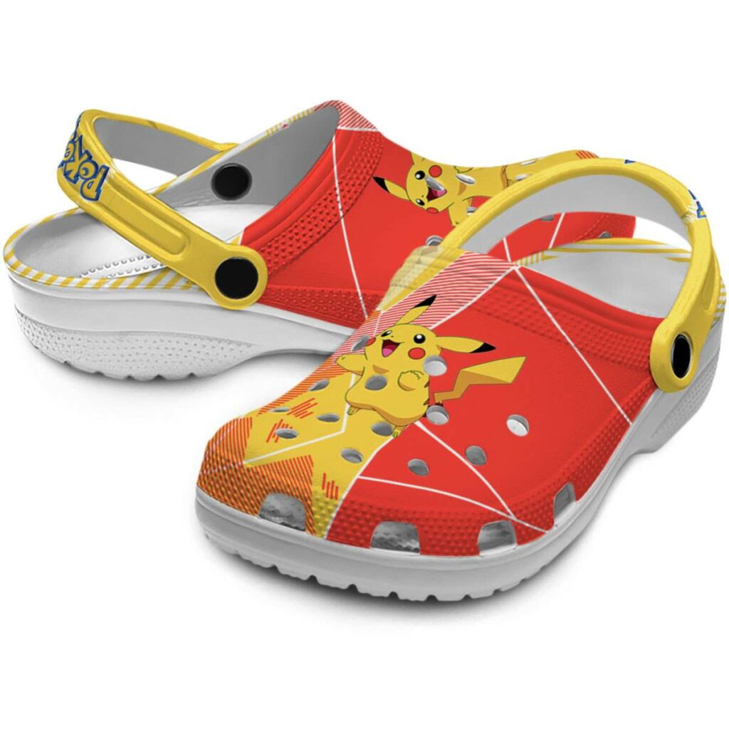 Pokemon Geometric Background Crocs - Unique Anime Apparel for Fans