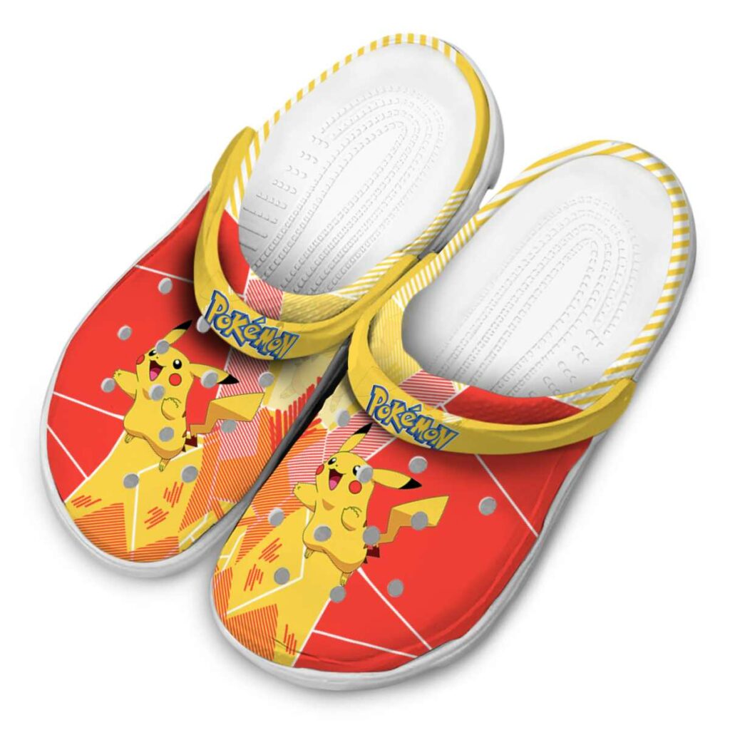 Pokemon Geometric Background Crocs - Unique Anime Apparel for Fans