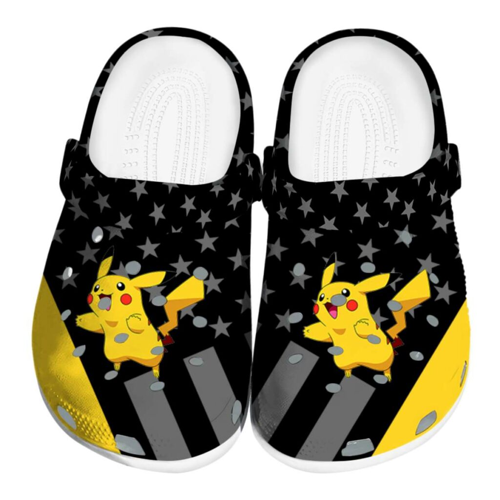 Pokemon Stellar Stripes Theme Crocs - Unique Anime Apparel for Fans