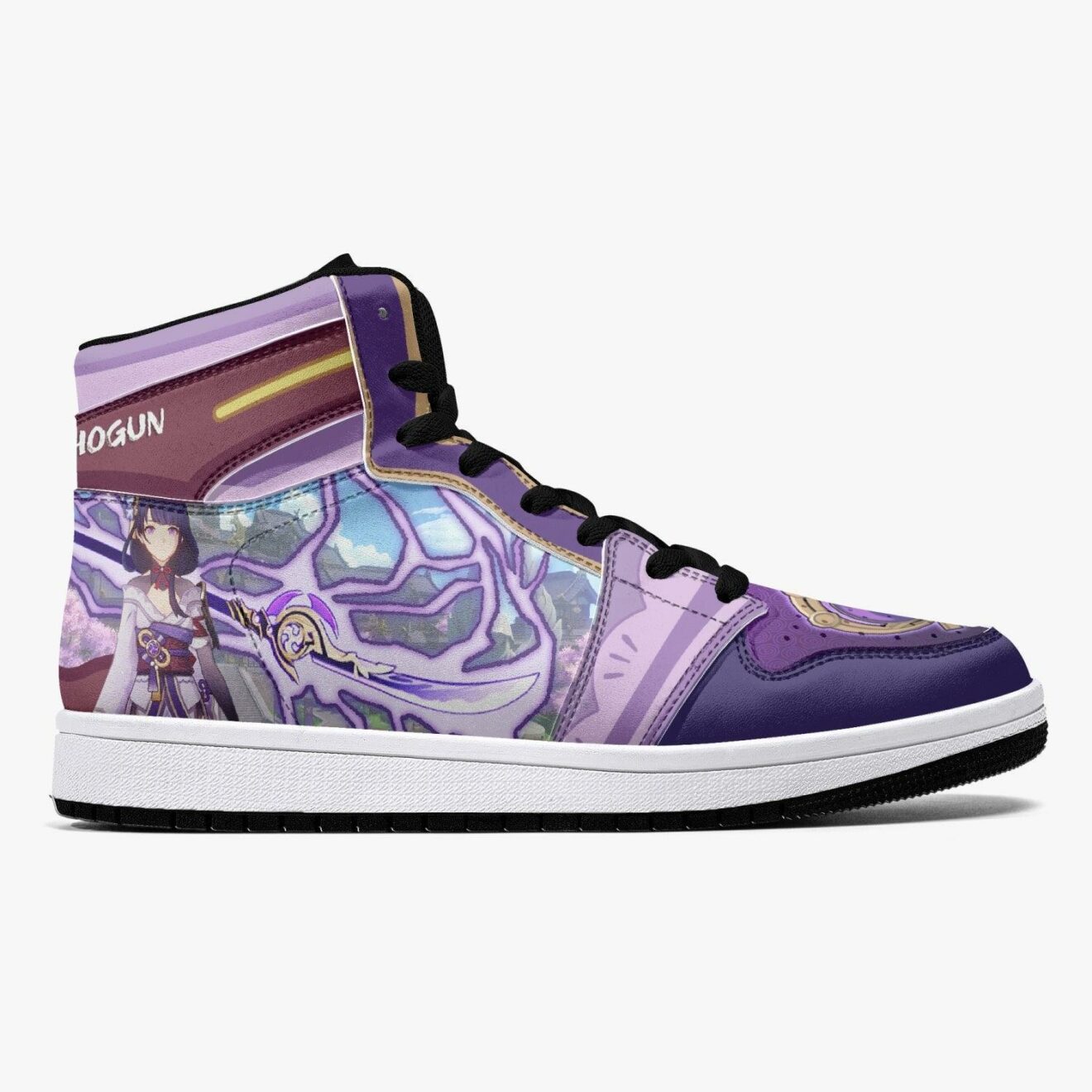 Raiden Shogun Genshin Impact J-Force Shoes - Unique Anime Apparel for Fans