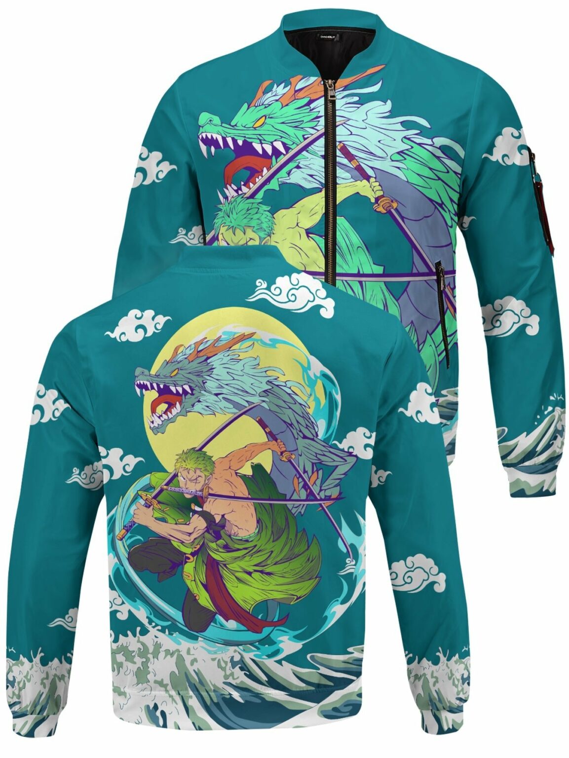 Santoryu Three Sword Bomber Jacket - Unique Anime Apparel for Fans