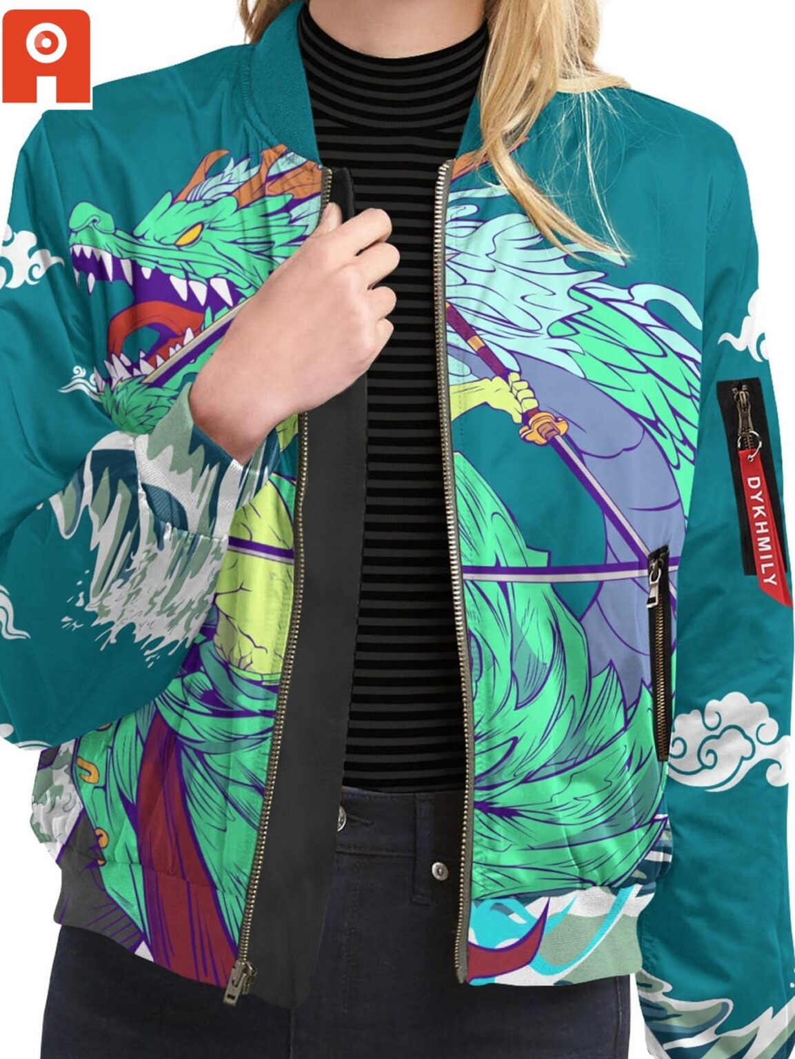 Santoryu Three Sword Bomber Jacket - Unique Anime Apparel for Fans