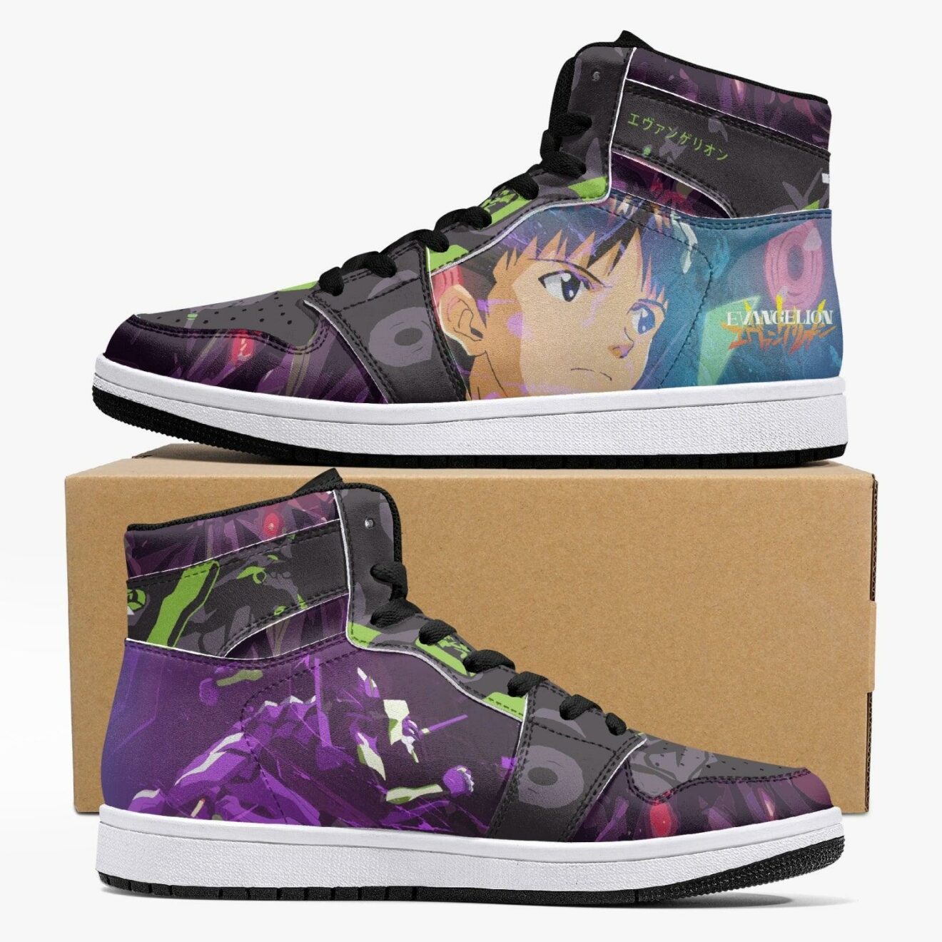 Shinji Ikari Eva Unit 01 Neon Genesis Evangelion J-Force Shoes - Unique ...