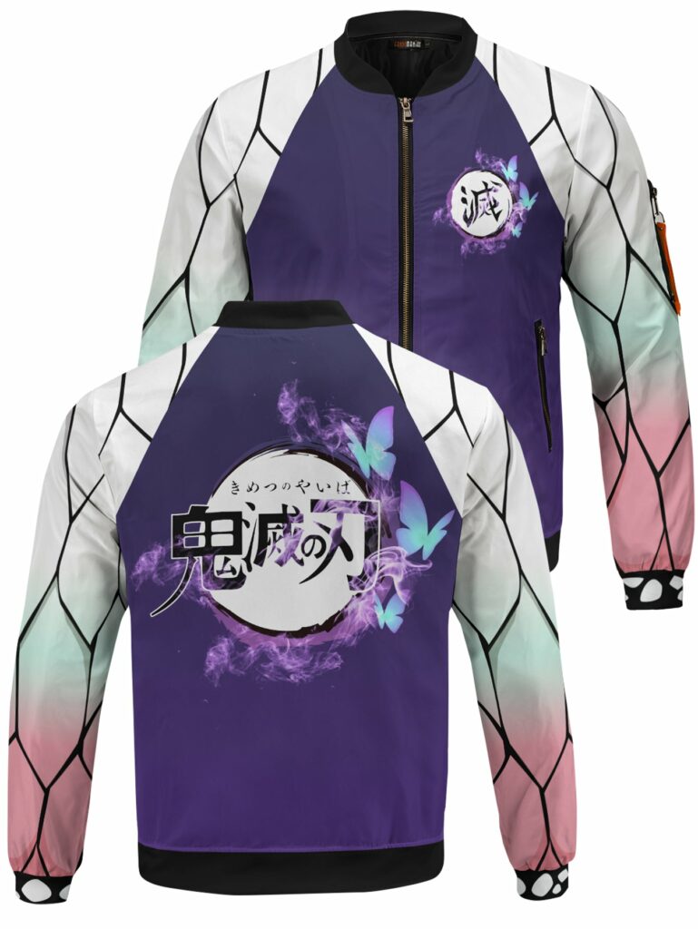 Shinobu Jersey Bomber Jacket - Unique Anime Apparel for Fans