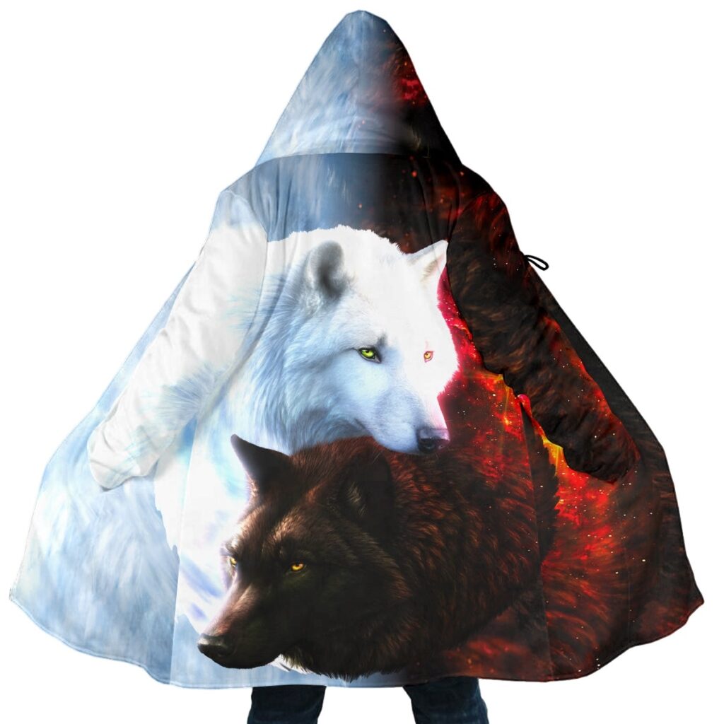 Song of Fire and Ice Wolves Hooded Cloak Coat - Unique Anime Apparel ...