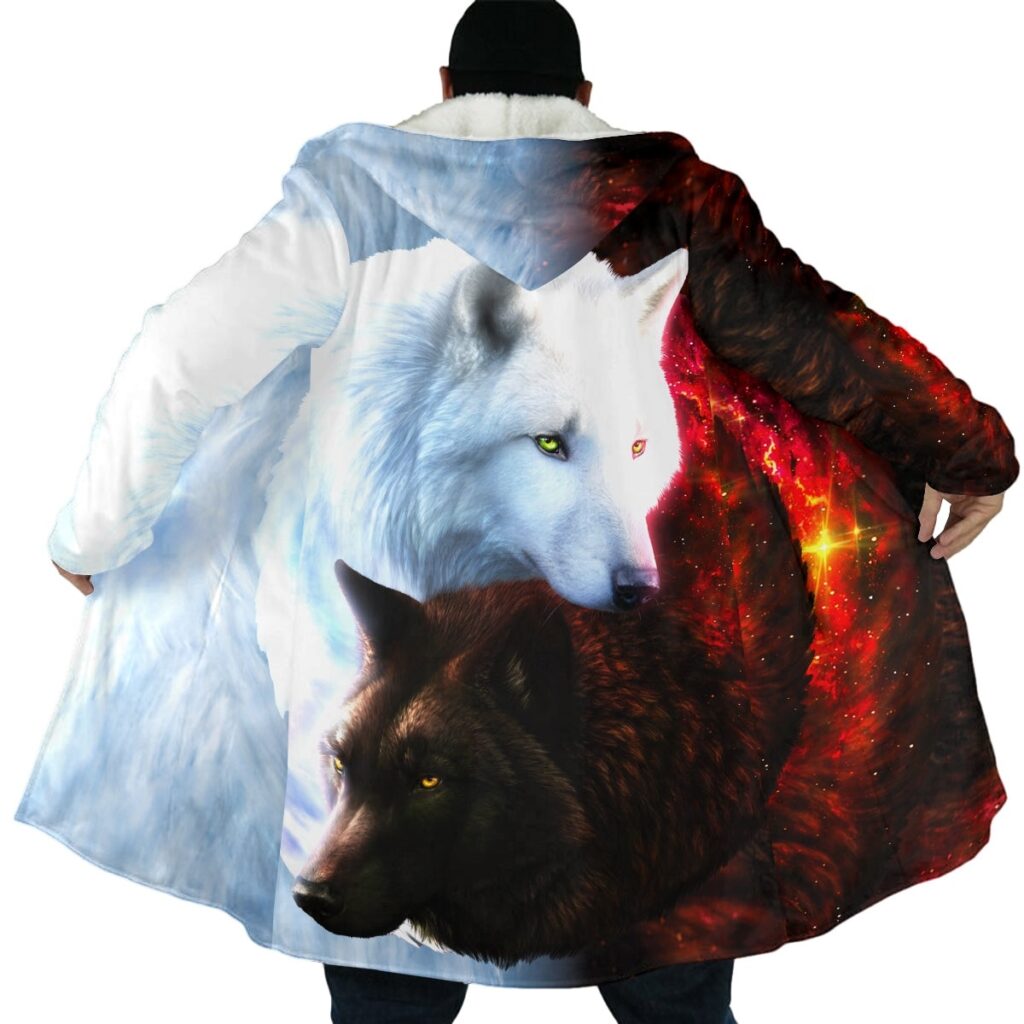 Song of Fire and Ice Wolves Hooded Cloak Coat - Unique Anime Apparel ...