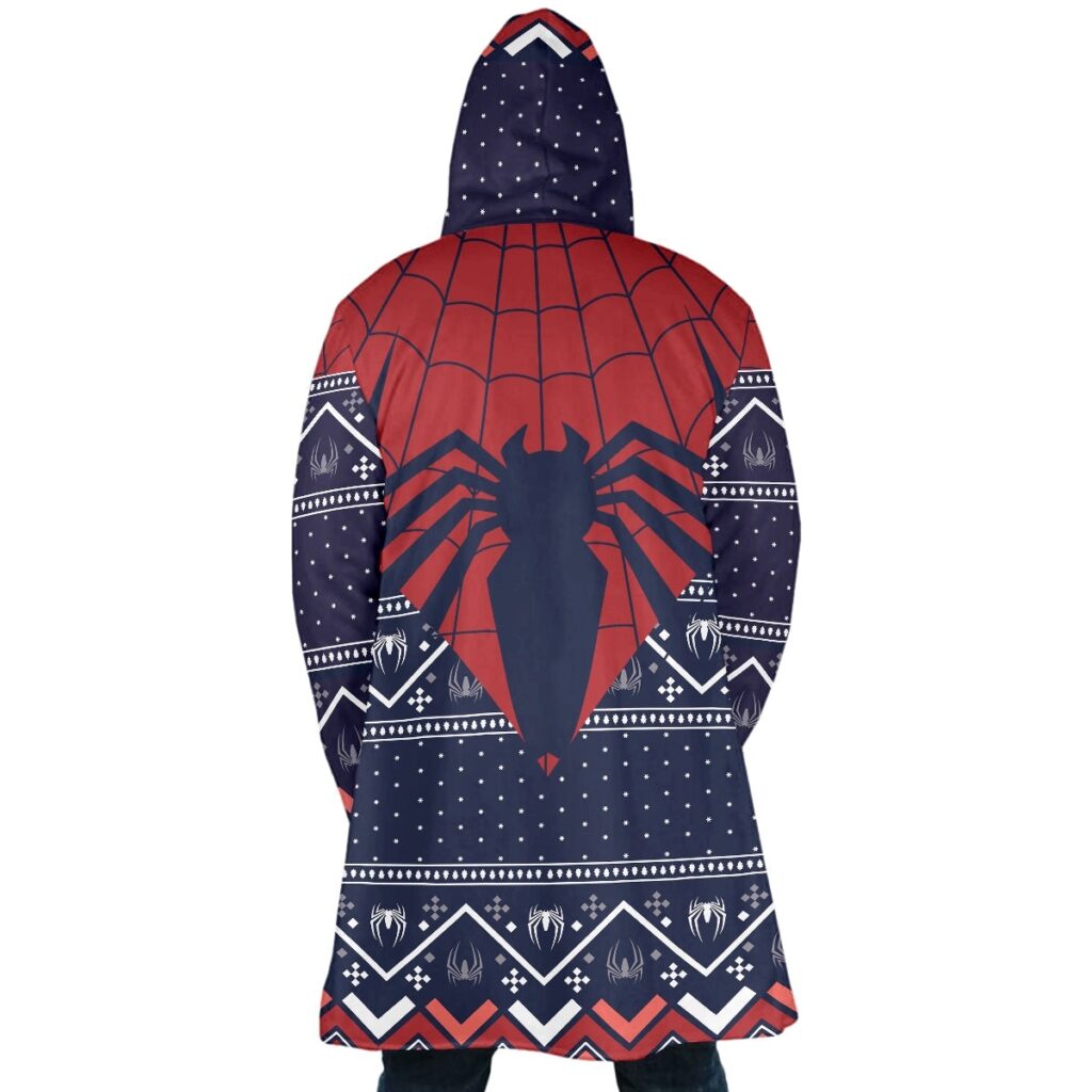 Spider Sense Christmas Hooded Cloak Coat - Unique Anime Apparel for Fans