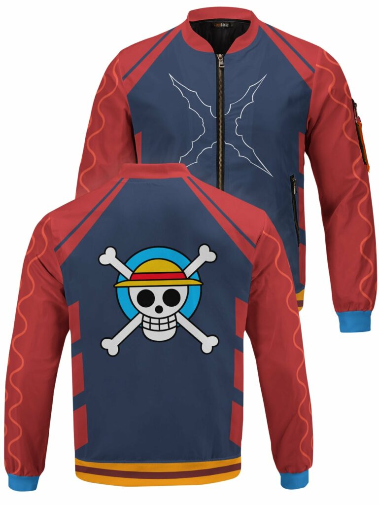 Straw Hat Jersey Bomber Jacket - Unique Anime Apparel for Fans