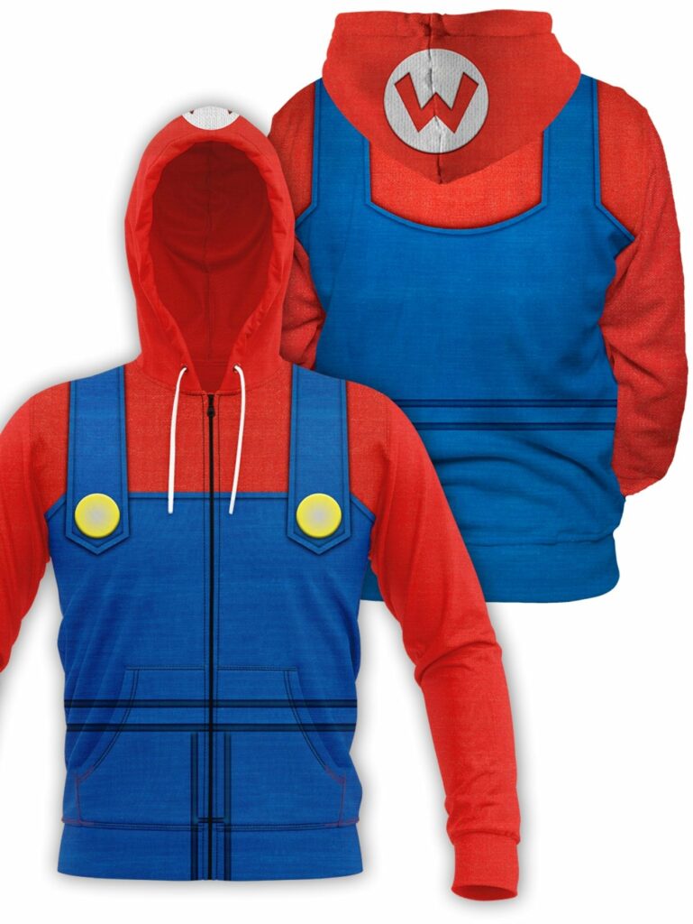 Super Mario Zip Hoodie - Unique Anime Apparel for Fans
