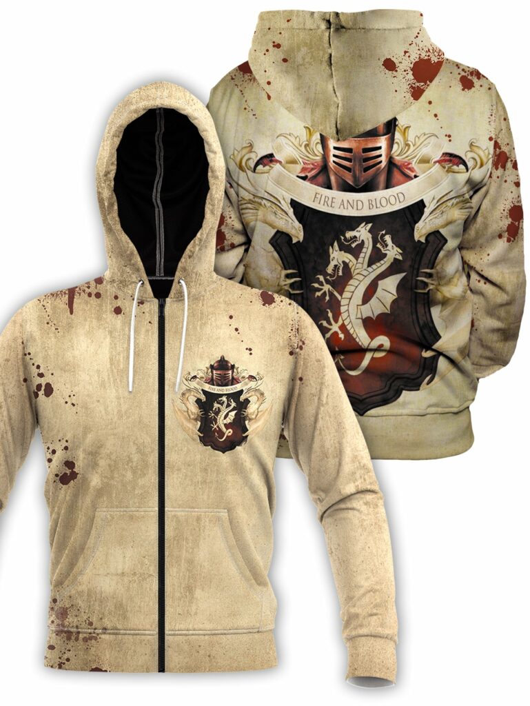 Targaryen Blood Zip Hoodie - Unique Anime Apparel for Fans