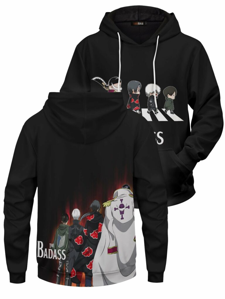 The Badass Crossover Unisex Pullover Hoodie - Unique Anime Apparel for Fans