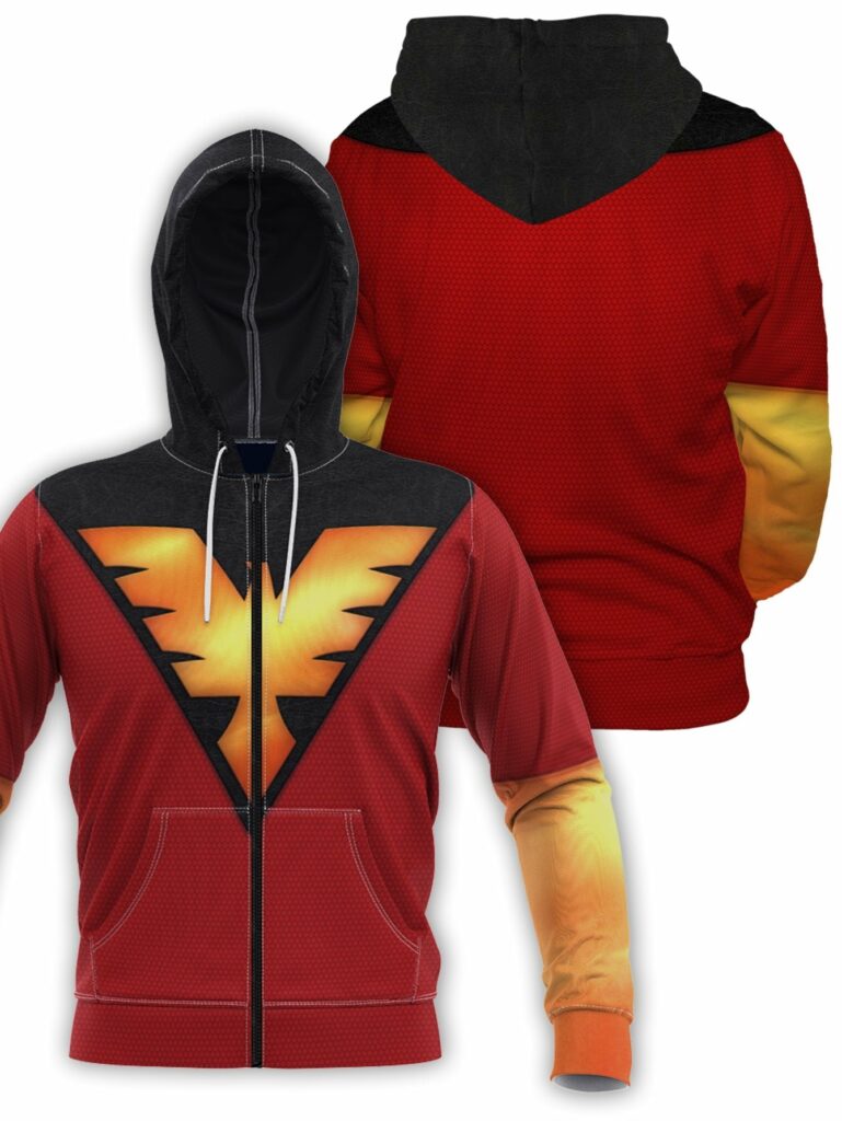 X-Men Red Phoenix Zip Hoodie - Unique Anime Apparel for Fans