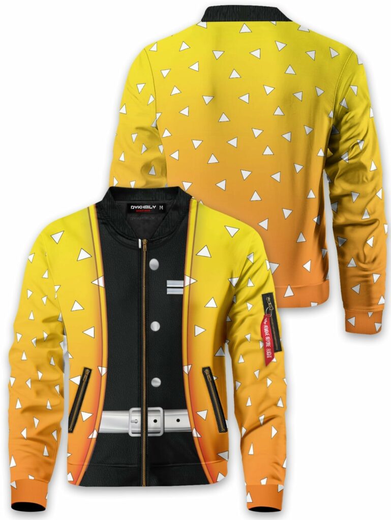 Zenitsu Bomber Jacket - Unique Anime Apparel for Fans