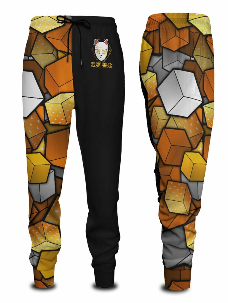 Zenitsu Cube Jogger Pants - Unique Anime Apparel for Fans