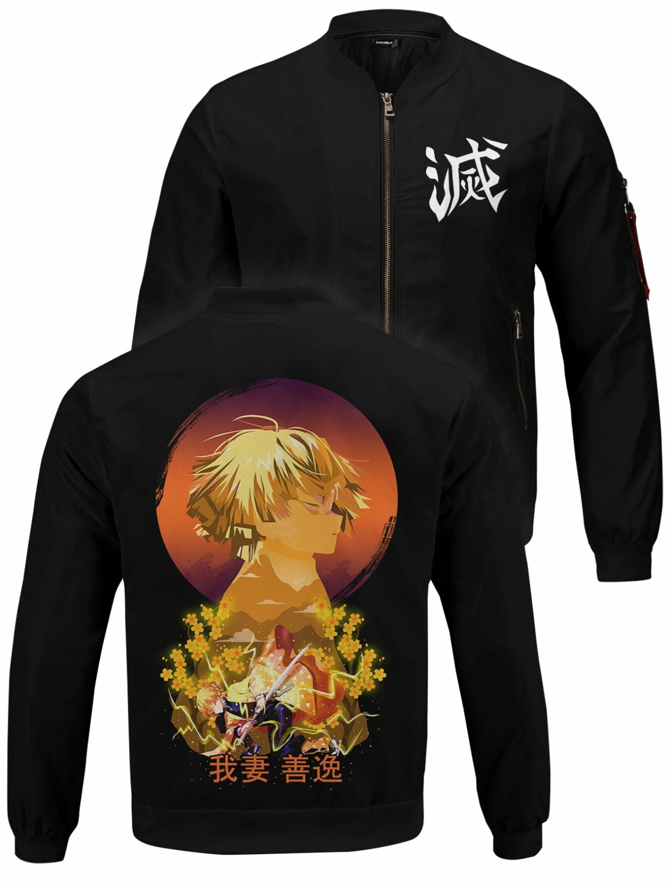 Zenitsu Spirit Bomber Jacket - Unique Anime Apparel for Fans