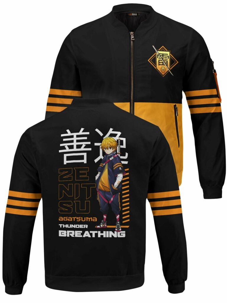 Zenitsu Stwear Bomber Jacket - Unique Anime Apparel for Fans
