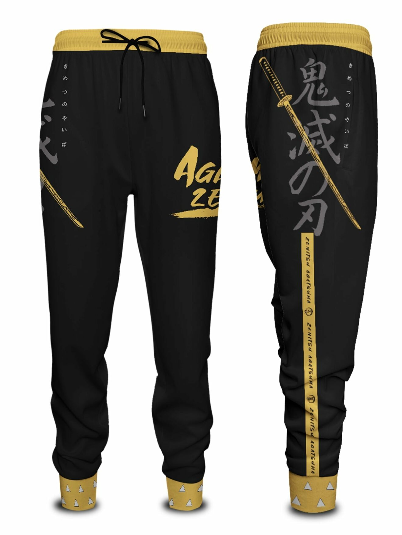 Zenitsu Style Jogger Pants - Unique Anime Apparel for Fans