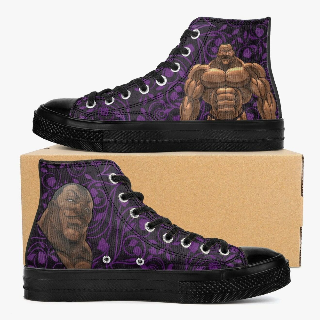 Baki Biscuit A-Star High Anime Shoes - Unique Anime Apparel for Fans