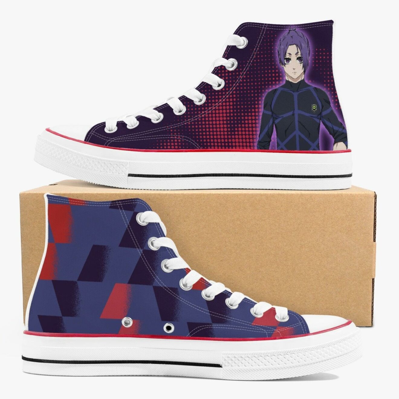 Blue Lock Reo Mikage A-Star High White Anime Shoes - Unique Anime ...