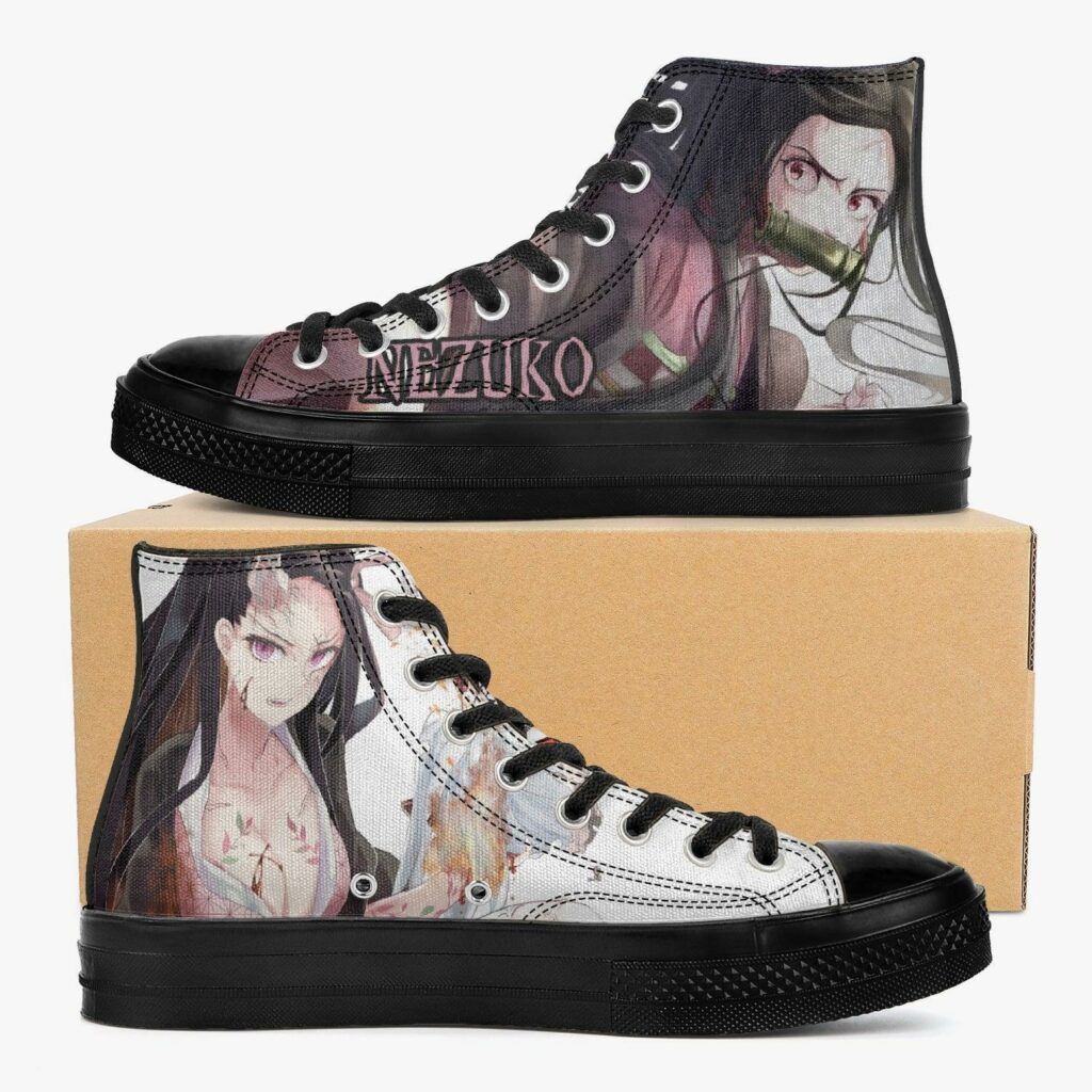 Demon Slayer Nezuko A-Star High Anime Shoes - Unique Anime Apparel for Fans