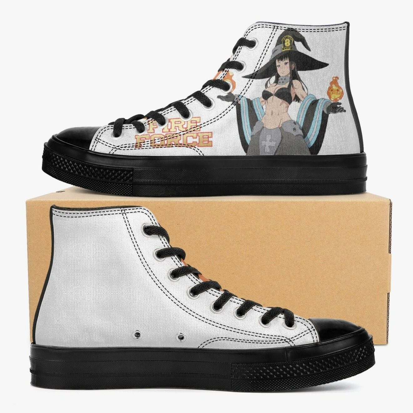 Fire Force Maki Oze A-Star High Anime Shoes - Unique Anime Apparel for Fans