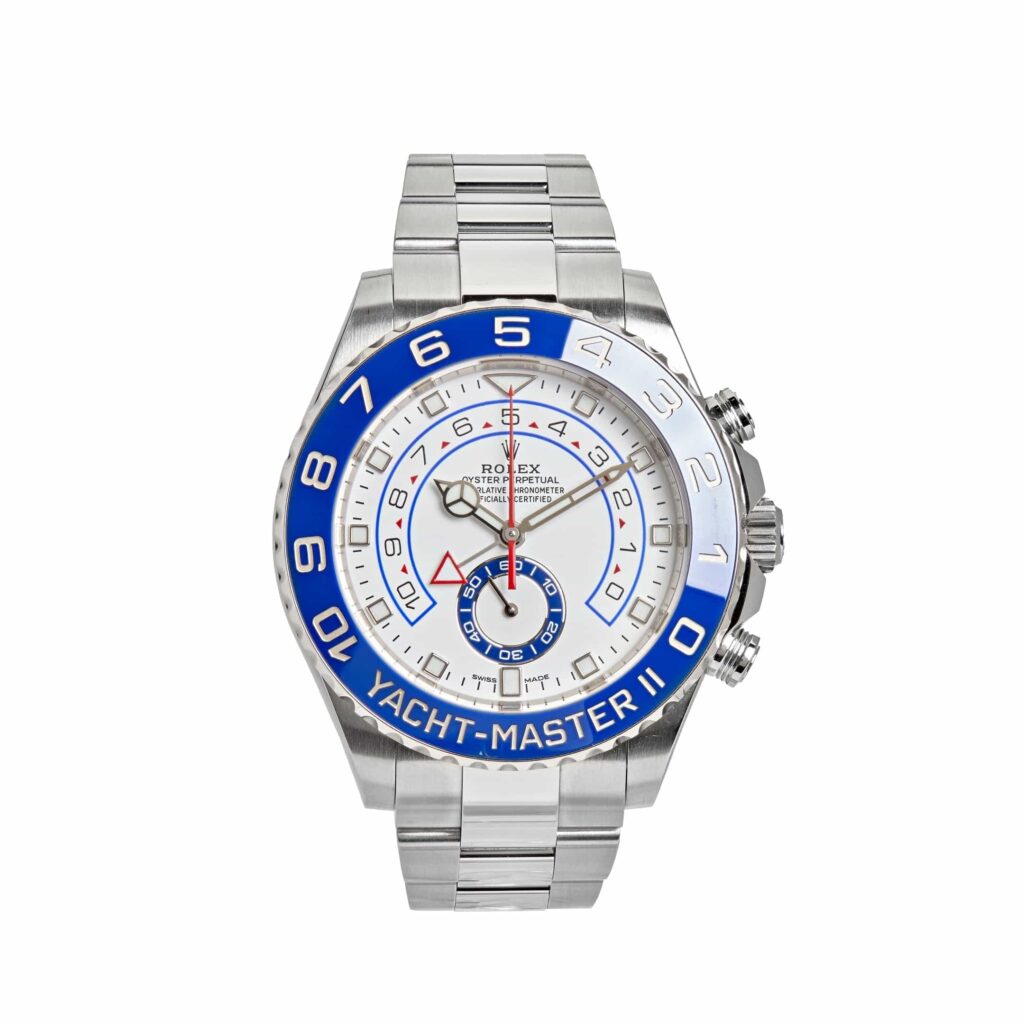 Rolex Yacht-Master II Stainless Steel Mercedes Hand White Dial 116680 ...