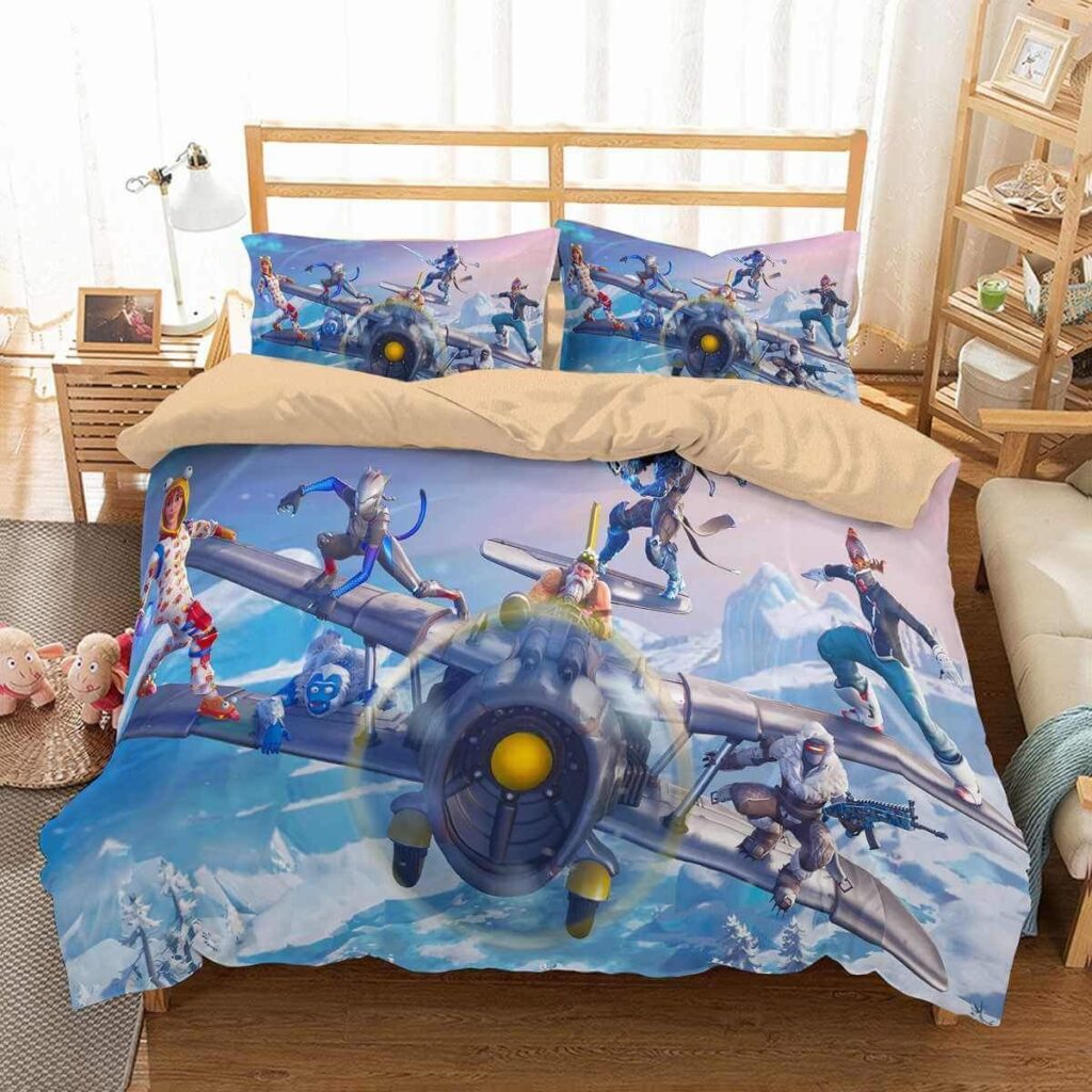 3D Fortnite Duvet Cover Bedding Set - Unique Anime Apparel for Fans