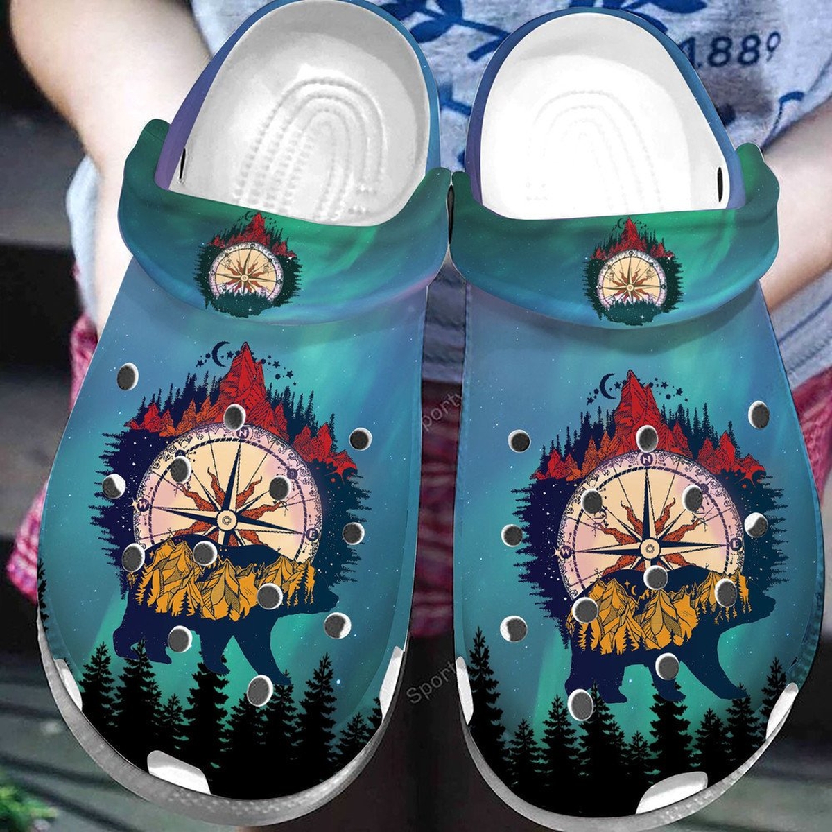 Amazing Camping Compass Clogs Shoes - Unique Anime Apparel for Fans