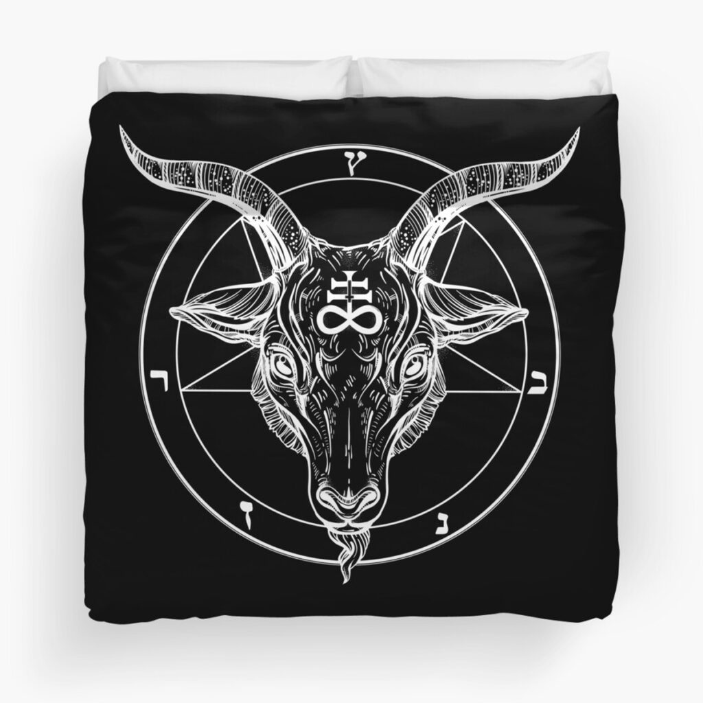 Baphomet Goat Head With Pentagram Occult Symbolism Or Satanist Symbols ...