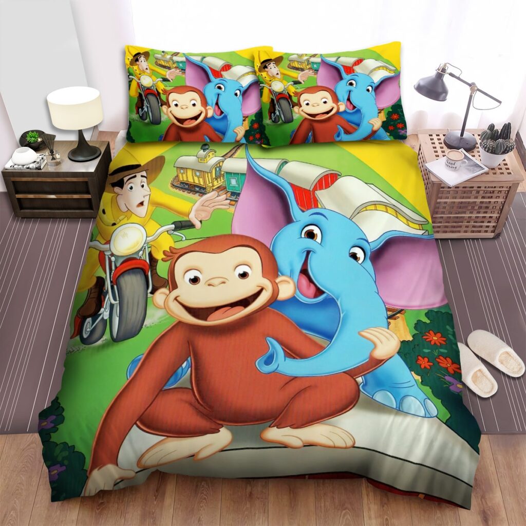 Curious George Ep Follow That Monkey Bed Sheets Spread Duvet Cover ...