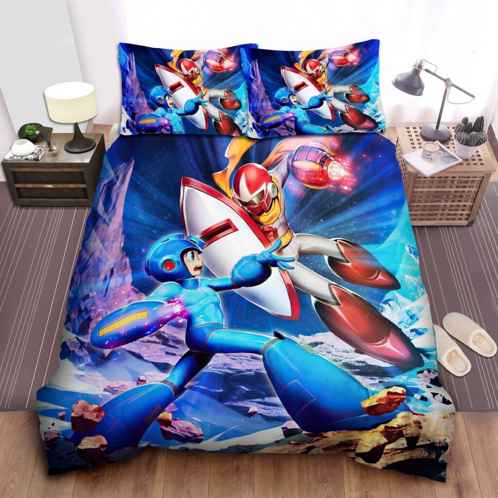 Mega Man Vs Proto Man Bed Sheets Spread Duvet Cover Bedding Set ...