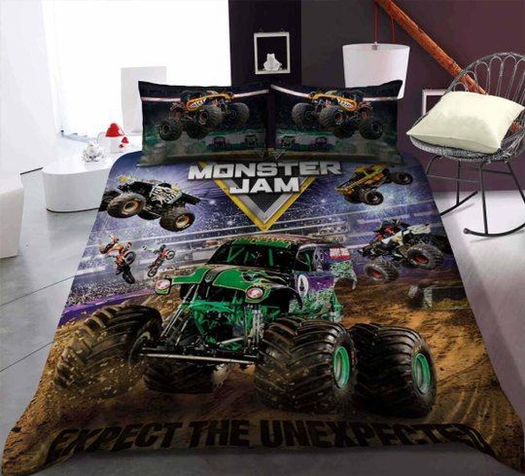 Monster Jam Tv Shows 3d Printed Bedding Set (Duvet Cover & Pillow Cases ...