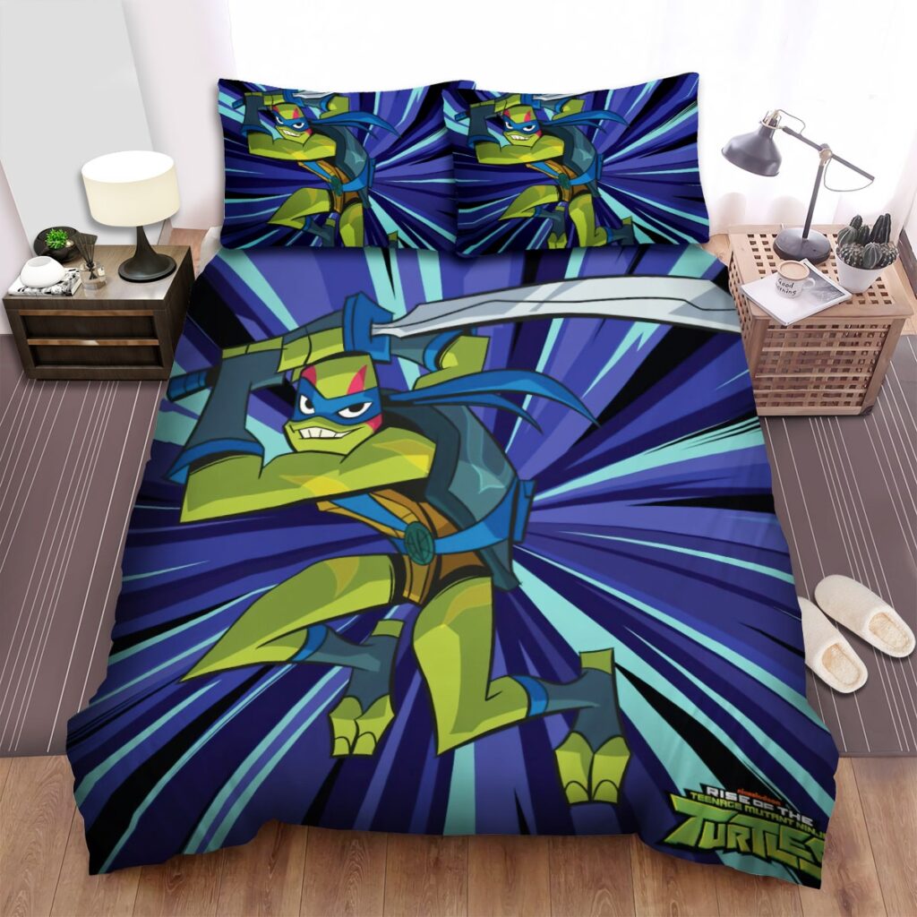 Rise Of The Teenage Mutant Ninja Turtles Donnie Swings Sword Bed Sheets ...