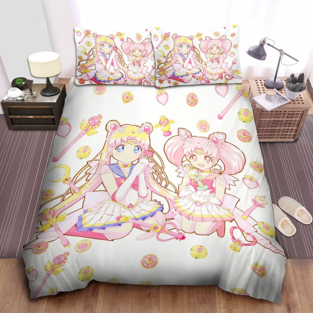 Sailor Moon Usagi Tsukino And Sailor Chibi Moon Bed Sheets Spread Duvet ...