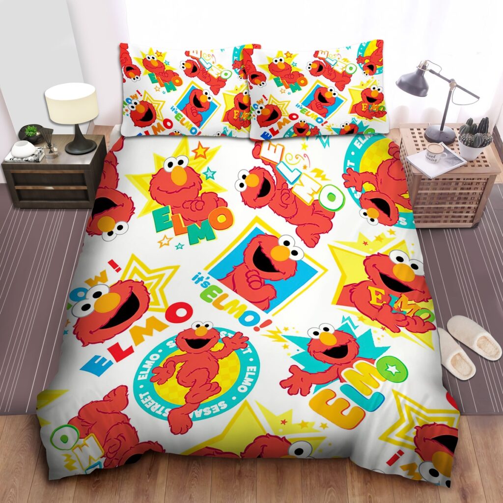 Sesame Street, Wow Elmo It's Elmo Bed Sheets Spread Comforter Duvet ...