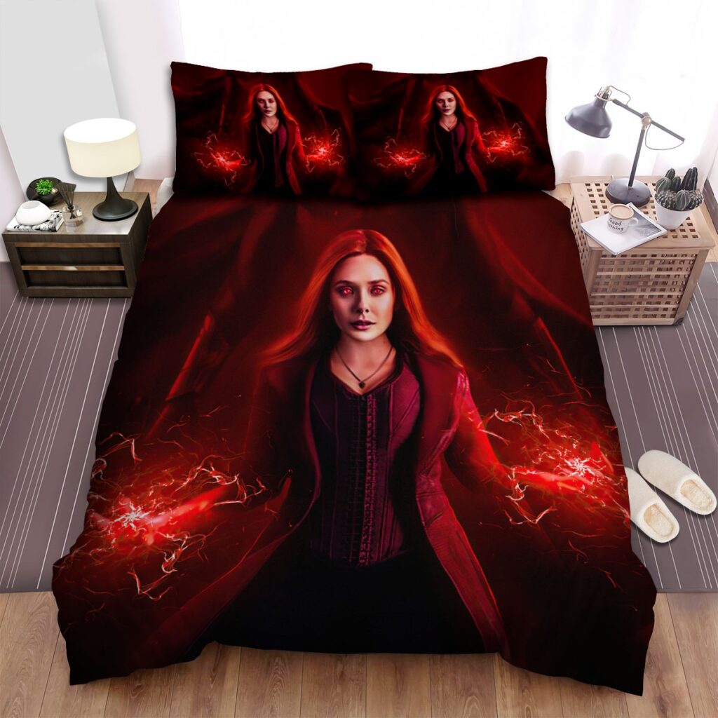 Wandavision Scarlet Witch Red Power Bed Sheets Spread Duvet Cover ...