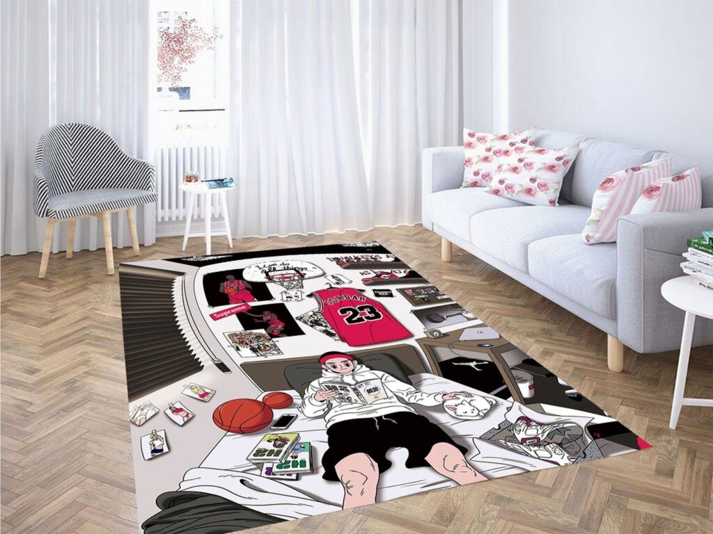 Basketball And Hypebeast Nba Living Room Modern Carpet Rug - Unique ...