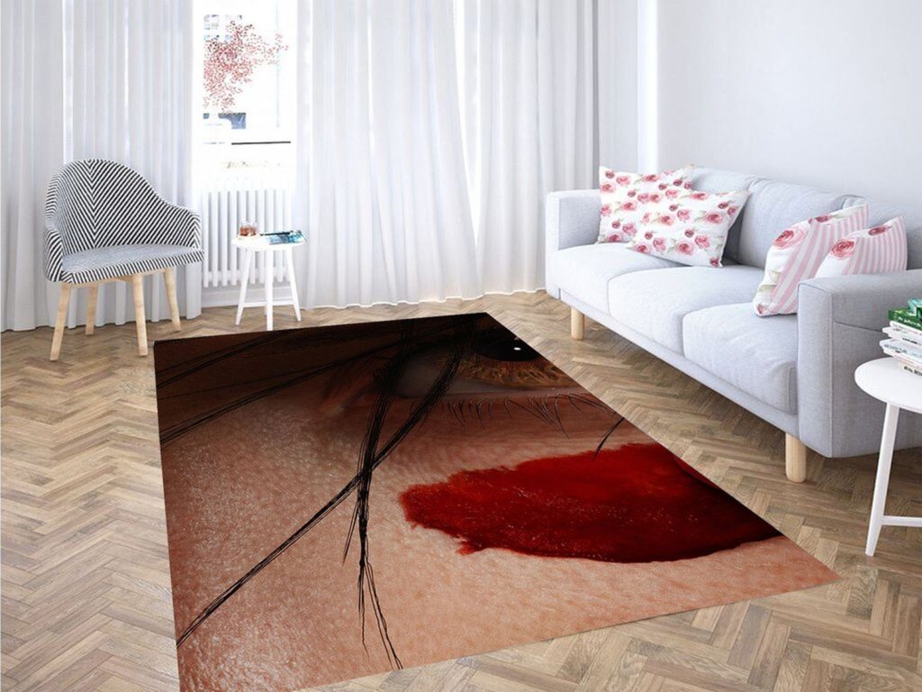 Blood Alita Living Room Modern Carpet Rug - Unique Anime Apparel for Fans
